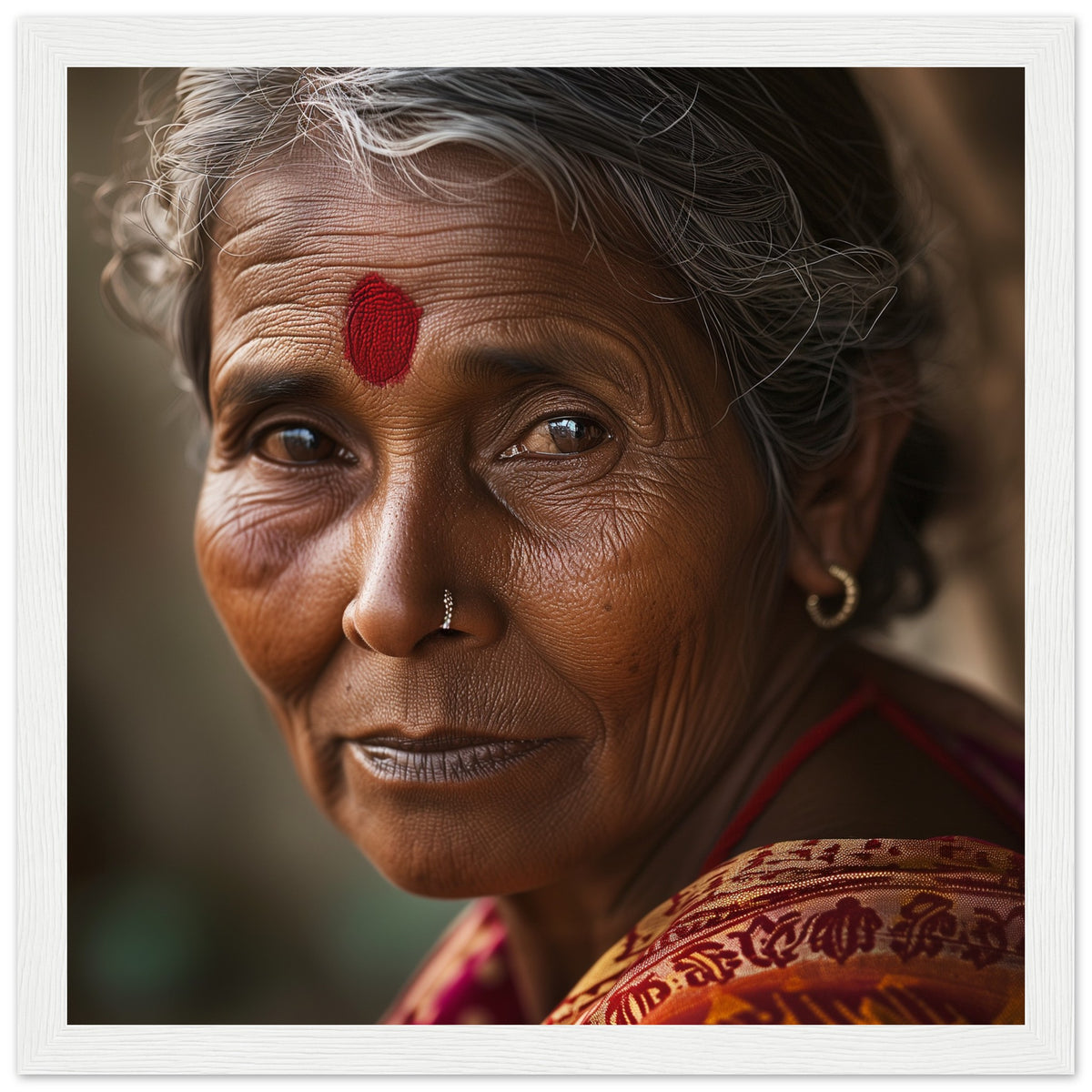 🌺Tableau Portrait Femme Indienne : Élégance et Sagesse 🌟 & Royaume Indien